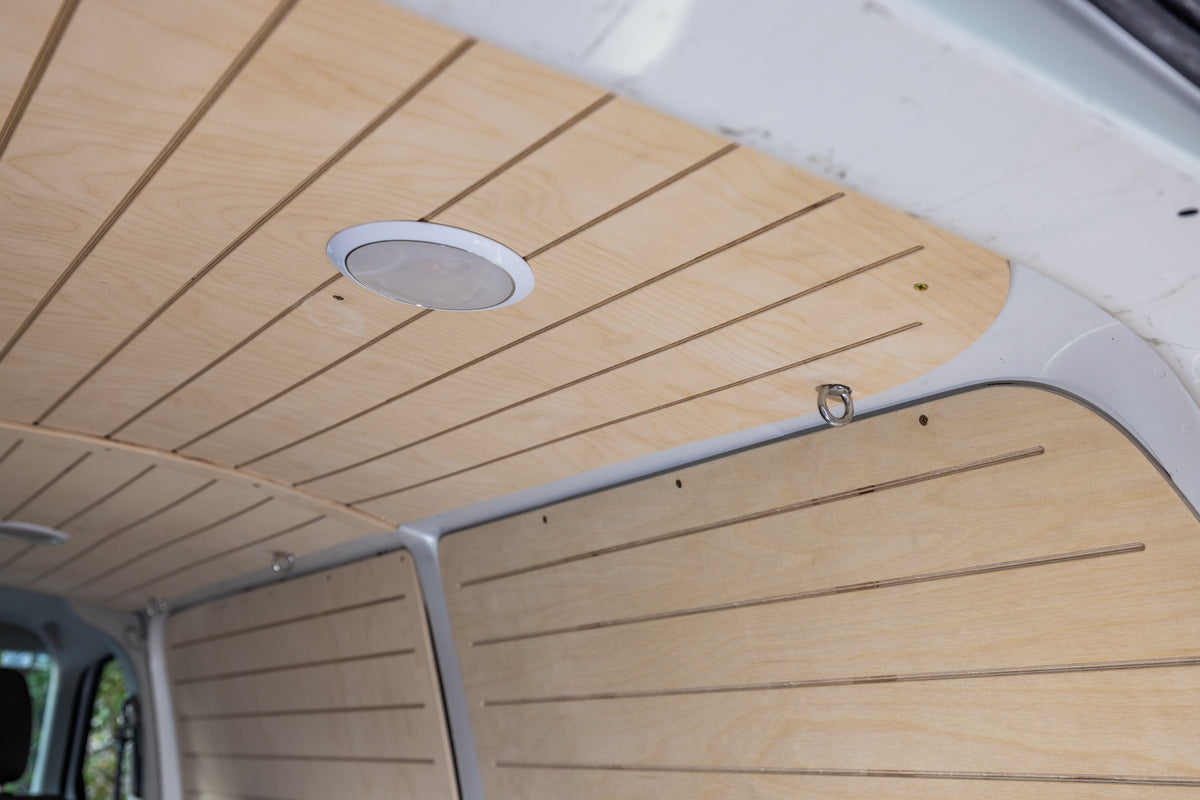 Transporter Ceiling Lining - SWB T6 - V-Groove Birch – Adventure Fitouts